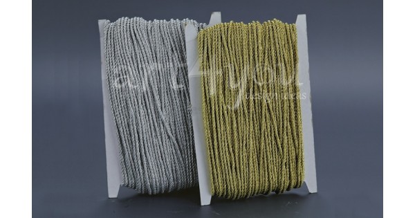 ΚΟΡΔΟΝΙ ΦΛΟΣ 3mm ΧΡΥΣΟ,ΑΣΗΜΙ